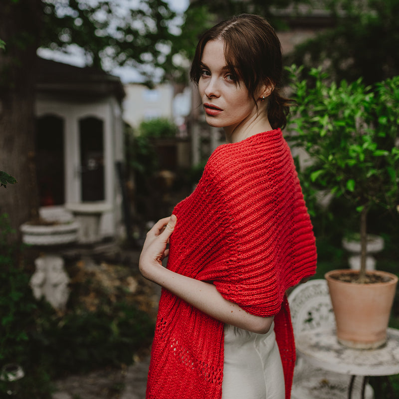 STRICKANLEITUNG Stola Kandra | Tuch | Schal | Frühling | Pascuali