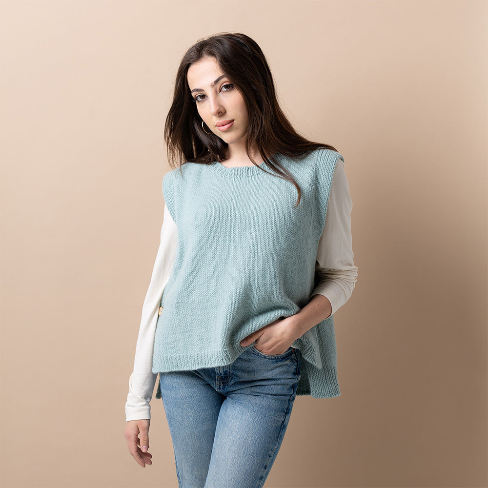 PATTERN Velvety Throw Slipover | Women’s Buttoned Slipover | Slipover ...