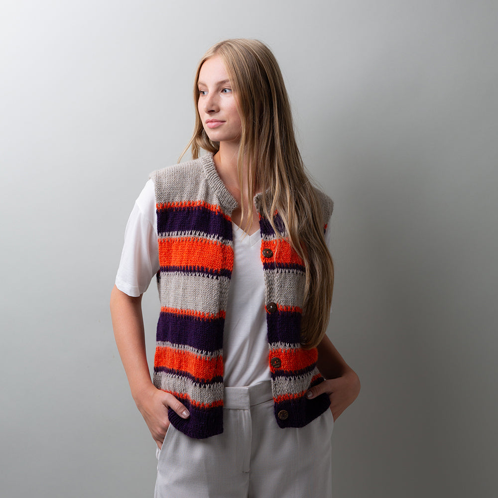 STRICKANLEITUNG Slipped Color Vest | Weste mit Hebemaschen ...